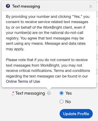 Getting Started Guide - Text Notifications