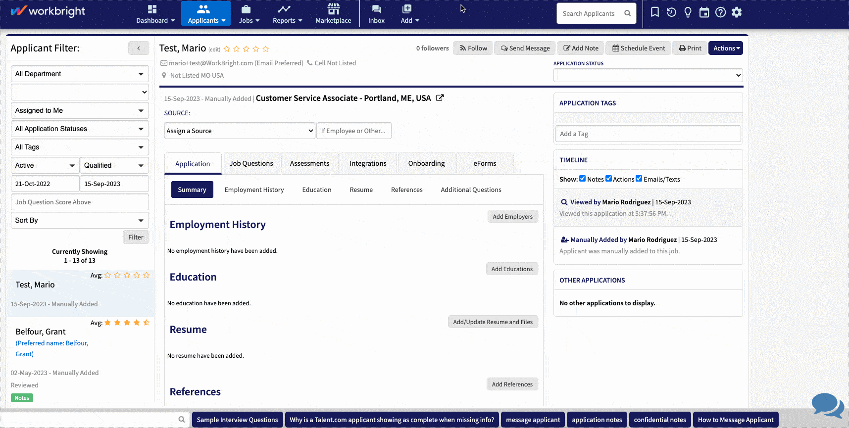 WorkBright Support - WorkBright Support