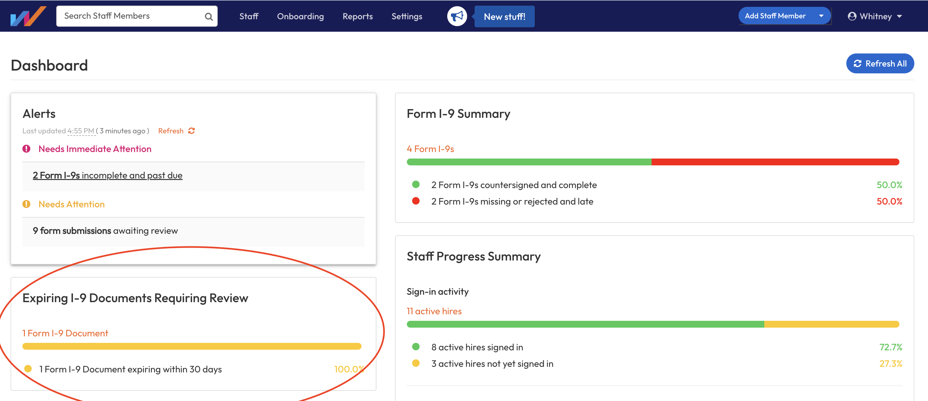 Accepting a Receipt as Documentation on the Form I-9