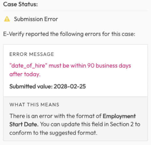 Updating E Verify Submission Errors By Editing Section 2 
