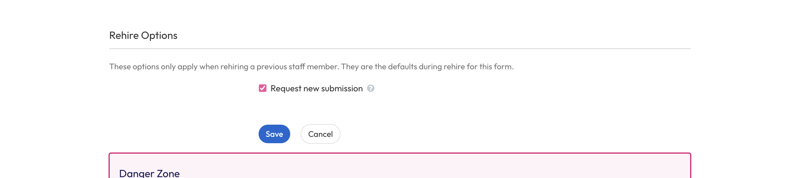 Setting a Form’s Reassignment Status For Rehires